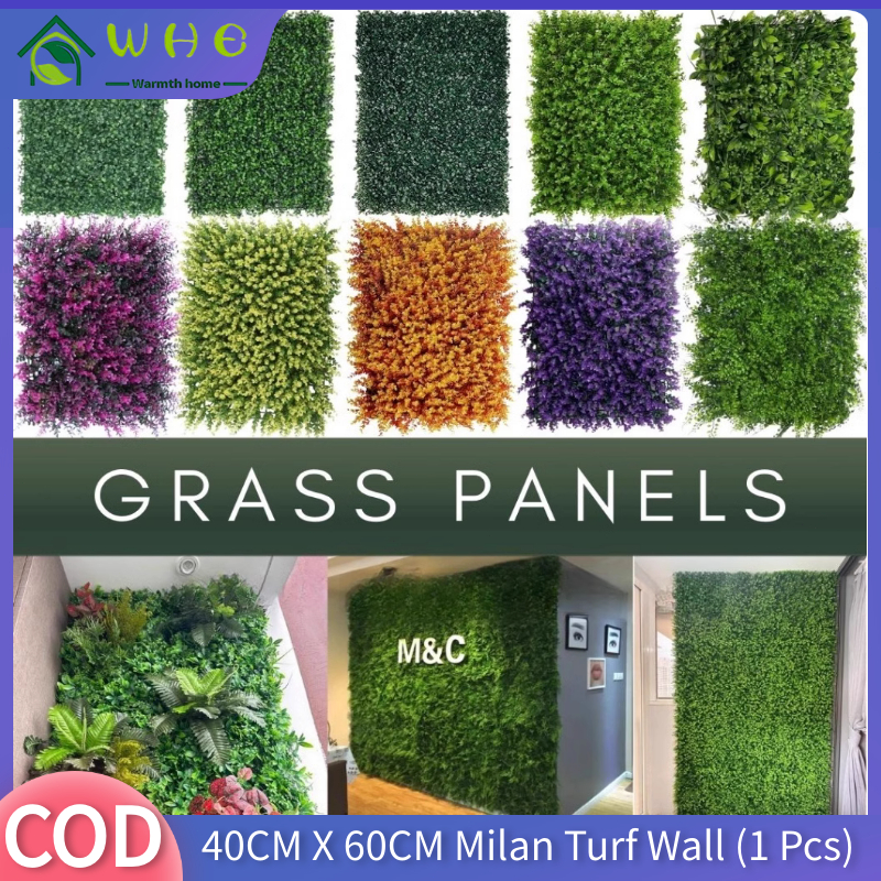 【Ready Stock】 Artificial Greenery Panel Wall Carpet Grass Panel Plant ...