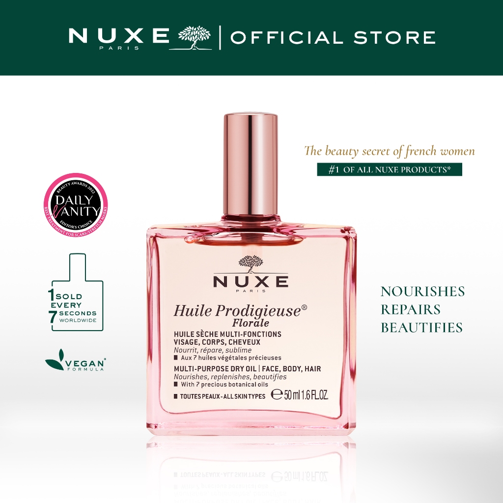 NUXE Huile Prodigieuse Florale Multi-purpose dry oil(50ml)Nourishes,Repairs,Beautifies[All skin ...