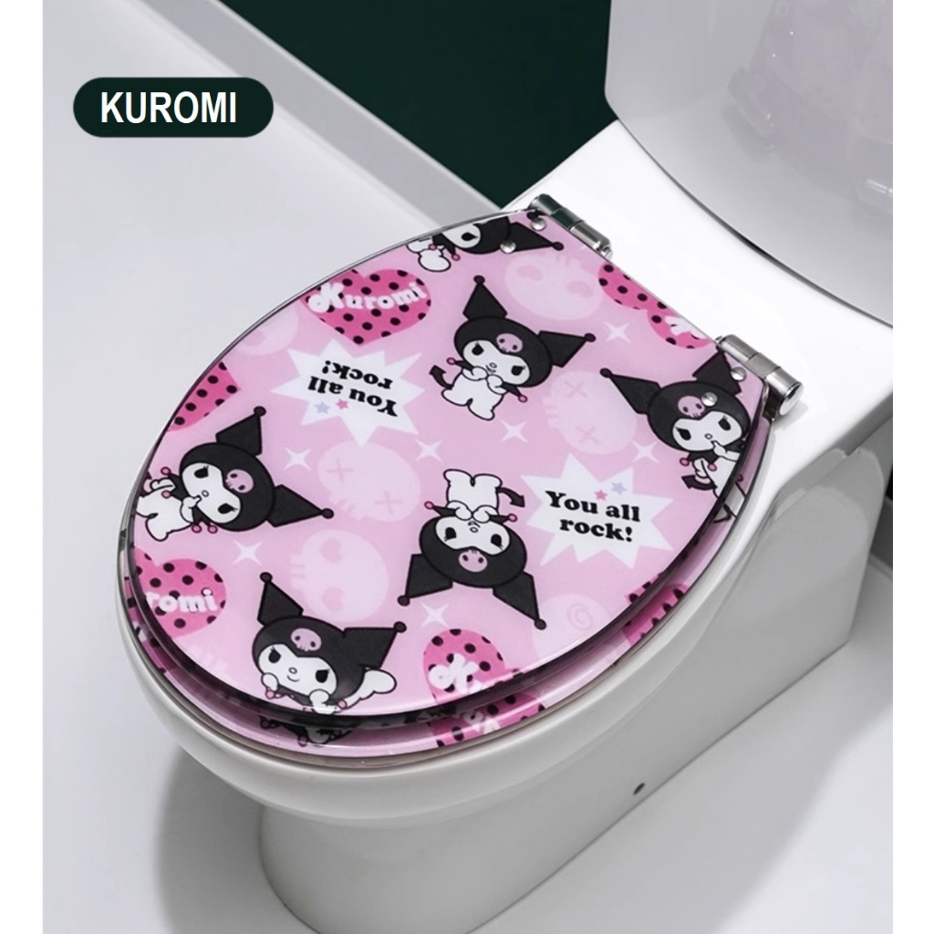 【SHIP FROM SG] Sanrio Kuromi Cartoon Toilet Bowl Seat Cover Children ...