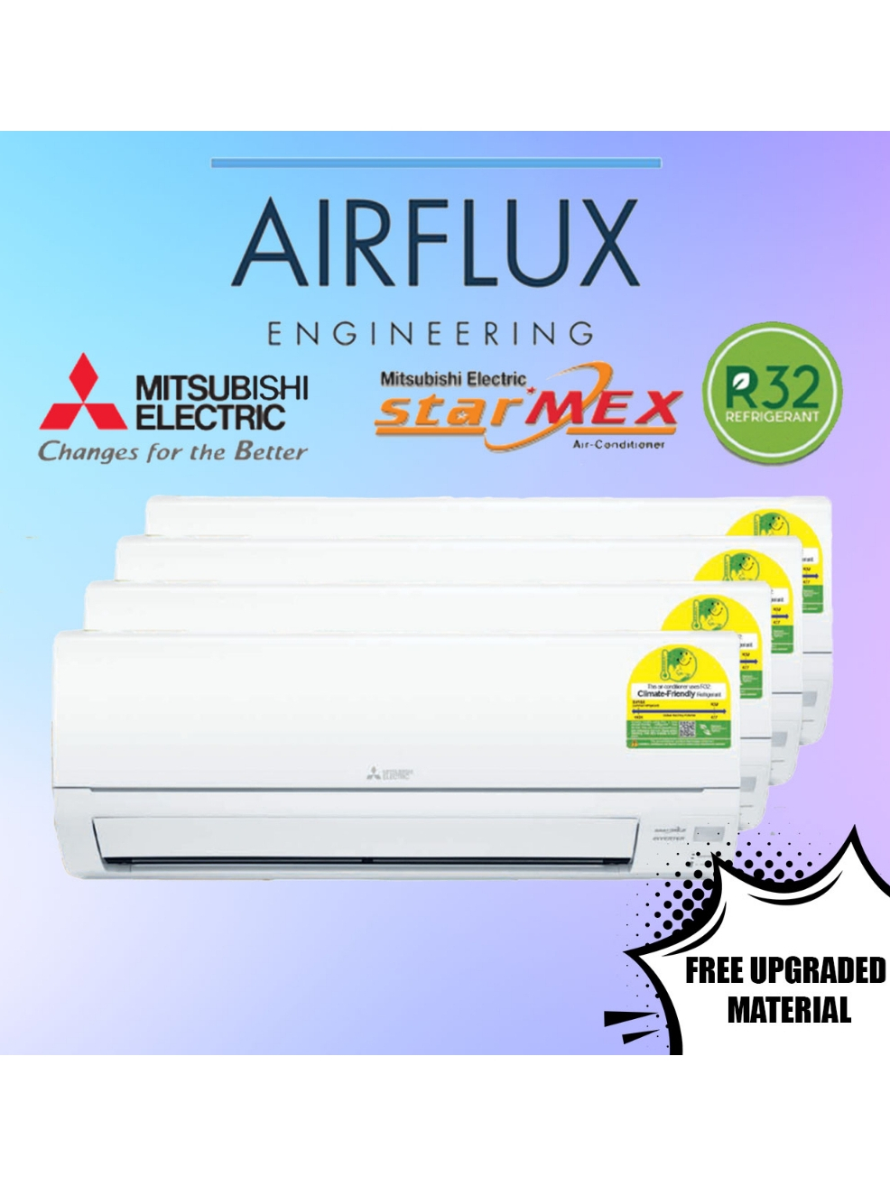 MITSUBISHI ELECTRIC STARMEX SYSTEM 4 - NEW R32 REFRIGERANT (FREE ...