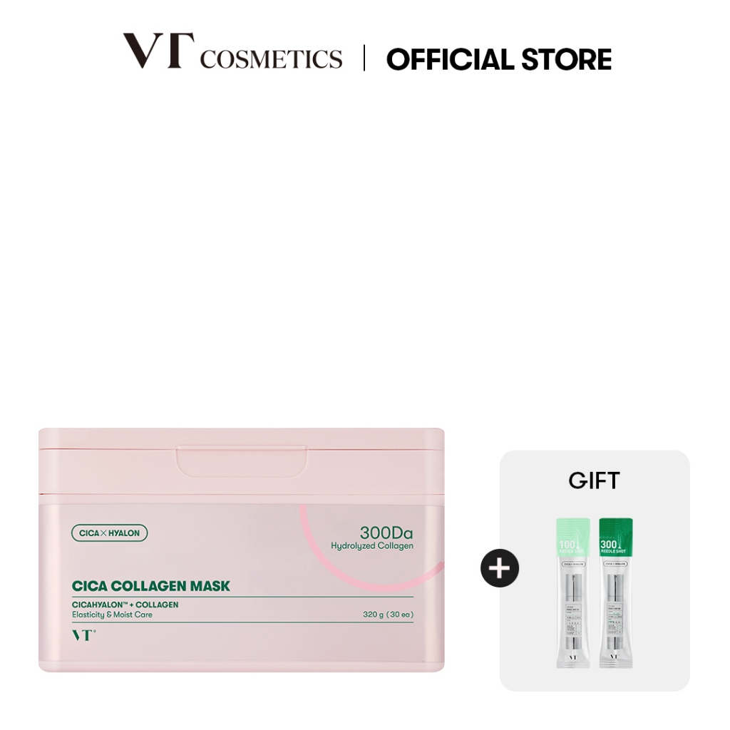 [VT COSMETICS] CICA Collagen Mask 30pcs, Skin Elasticity, 300 Da low ...