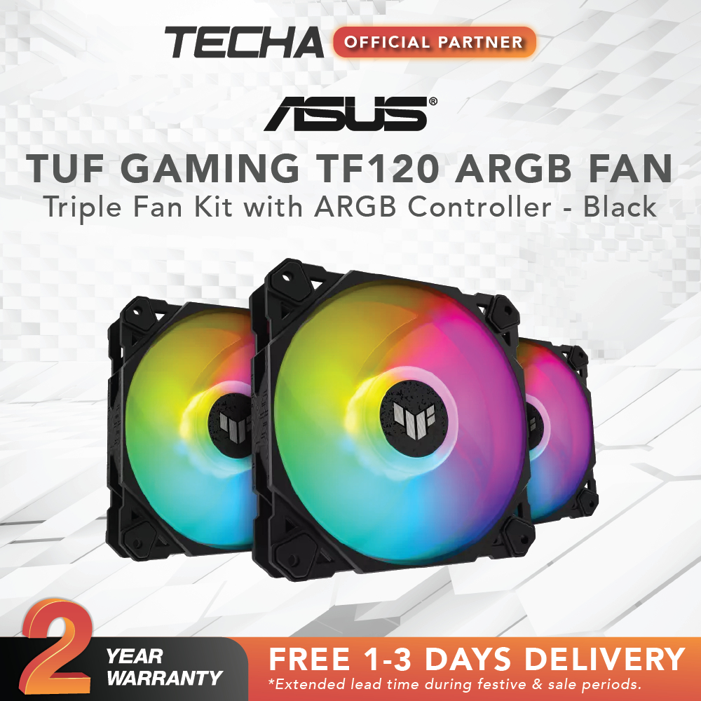 [FAST SHIP] ASUS TUF Gaming TF120 ARGB 3-in-1 Cooling Fan (Black ...