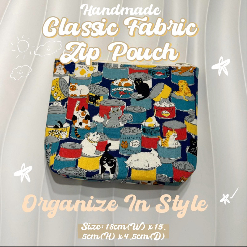 Classic Fabric Zip Pouch – Organize Your Essentials with Style | Shopee ...