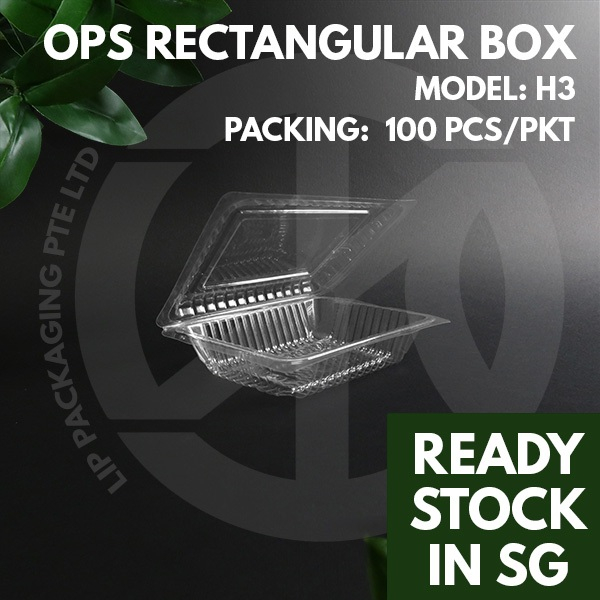 OPS Box H3 no lock (100pcs) / Muah Chee Box / Disposable Plastic Box ...