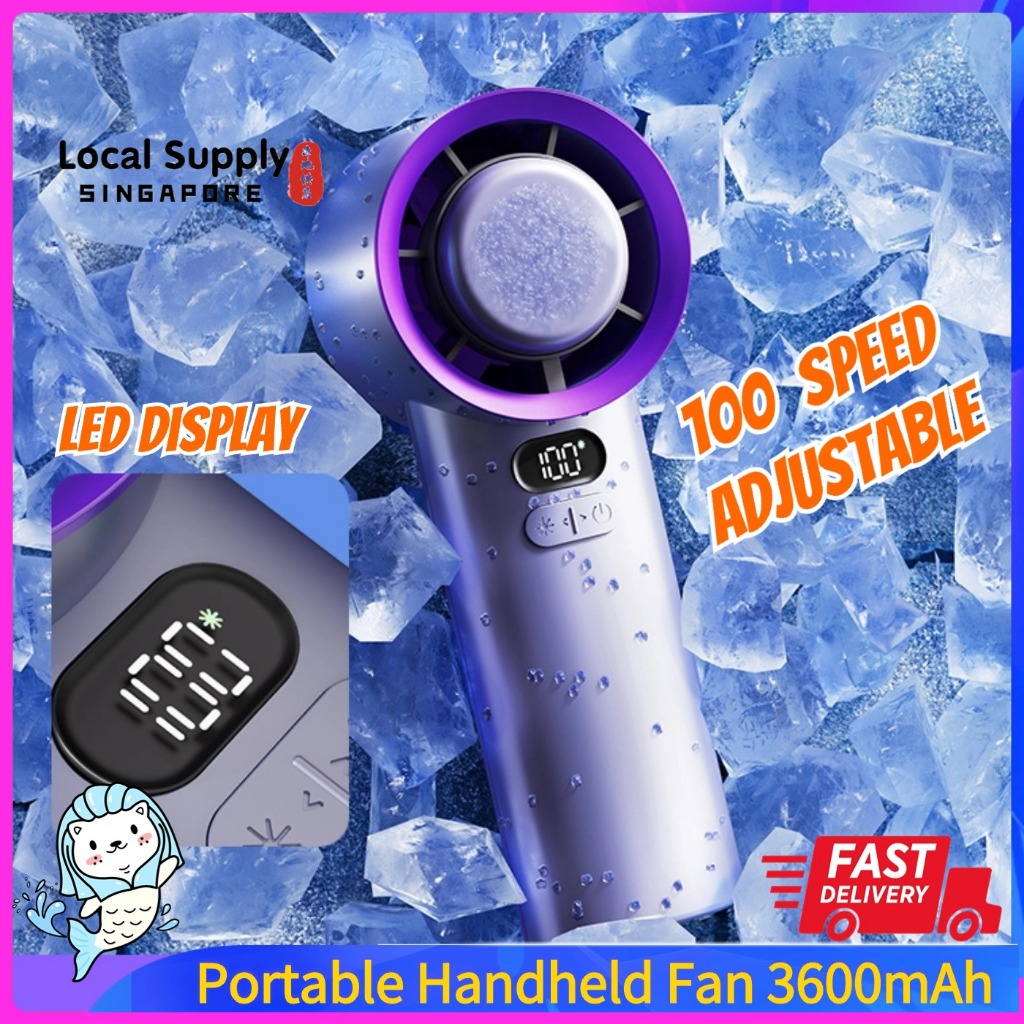 Portable Handheld Turbo Fan 100 Speeds Adjustable Fan Air Conditioner ...