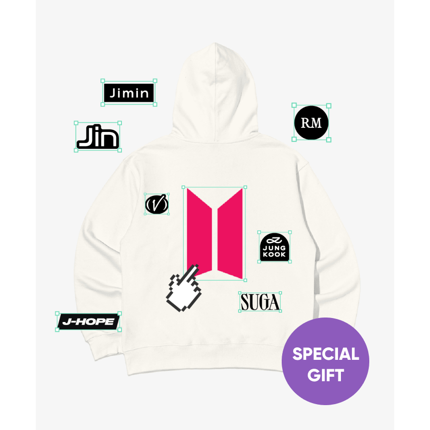 BTS [2024 FESTA] Zip-up Hoodie (IVORY) | Shopee Singapore