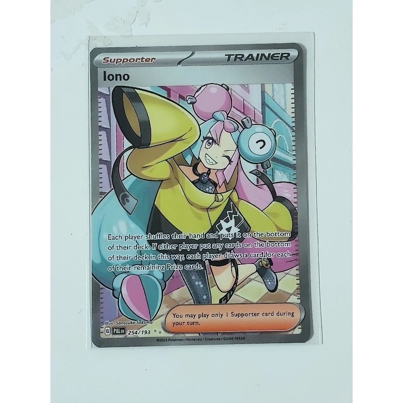 Pokemon iono full art trainer supporter paldea evolved card | Shopee ...
