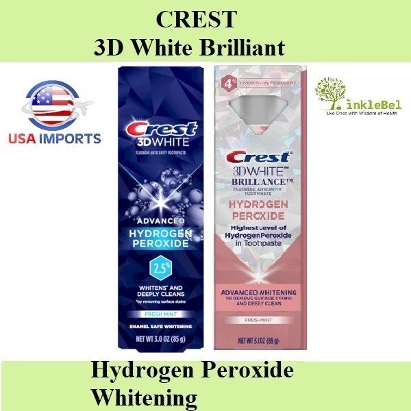 Crest 3D White Brilliance Hydrogen Peroxide Teeth Whitening Boost ...