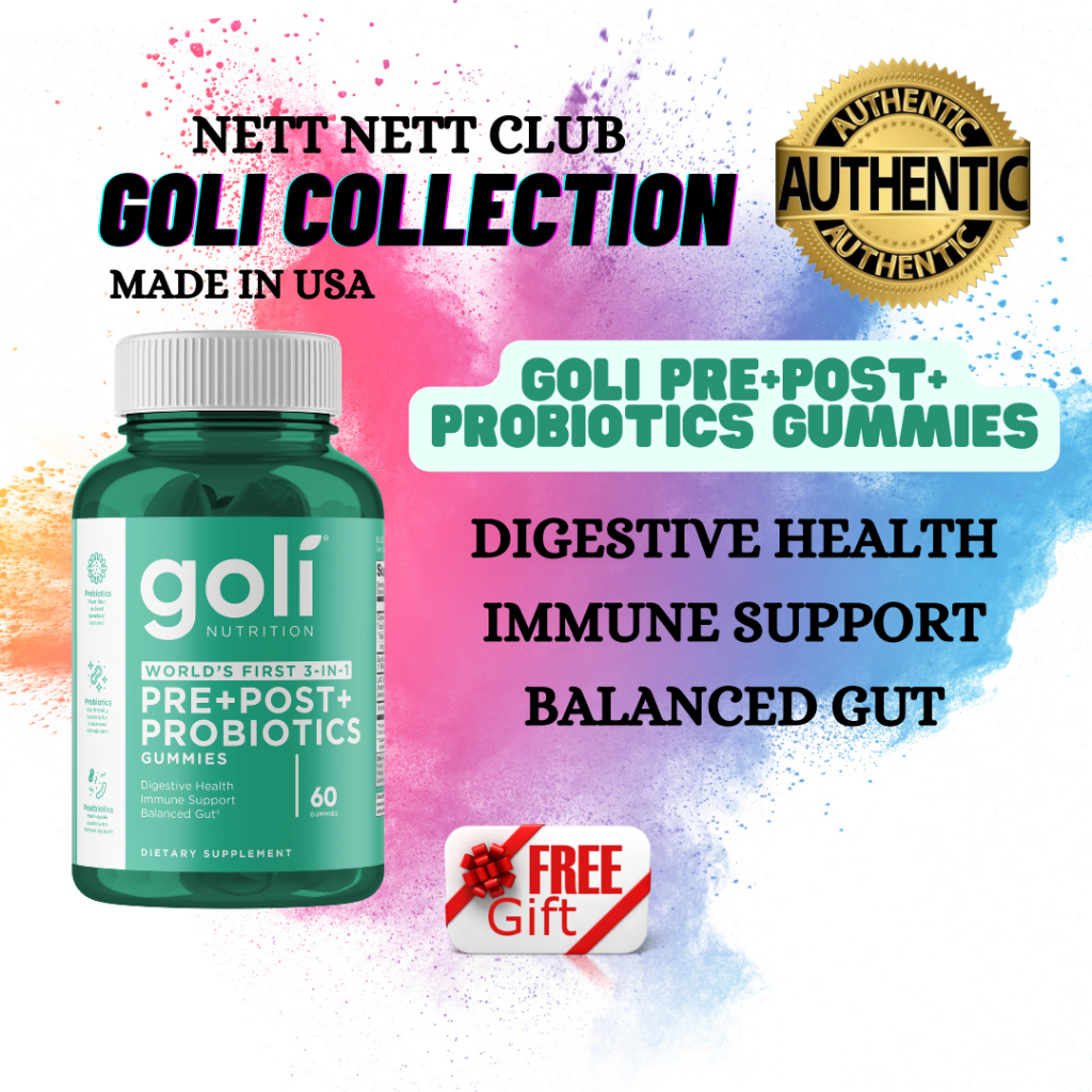 Goli Nutrition Pre+Post+Probiotics Gummies 60s - World's First ...