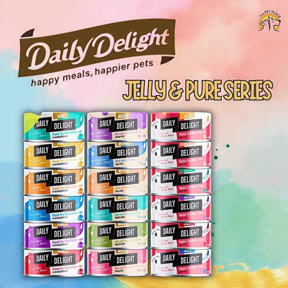 Daily Delight Cat Canned Food Pure & Jelly Recipe 80g (24 cans ...