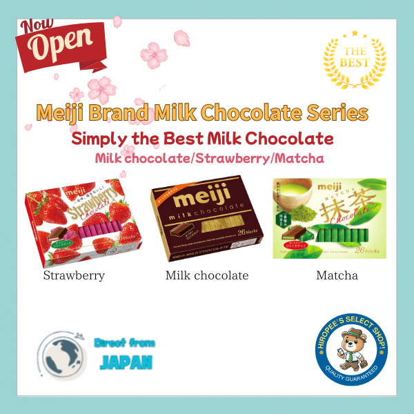 Meiji Milk Chocolate Series (Milk Chocolate/Strawberry/Matcha)[Direct ...