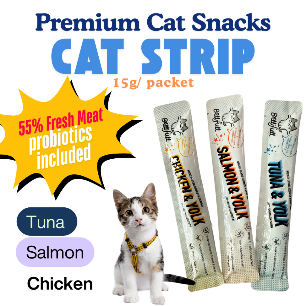 Bellifull Cat Strips Cat snacks Cat Food Chicken/Tuna/Salmon 15g ...