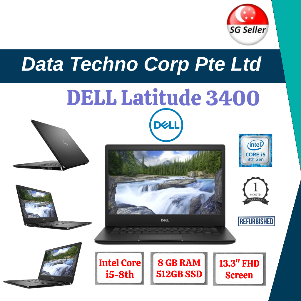 SG READY STOCK - DELL Latitude 3400 i5-8th Gen 8GB RAM 512GB SSD Window ...