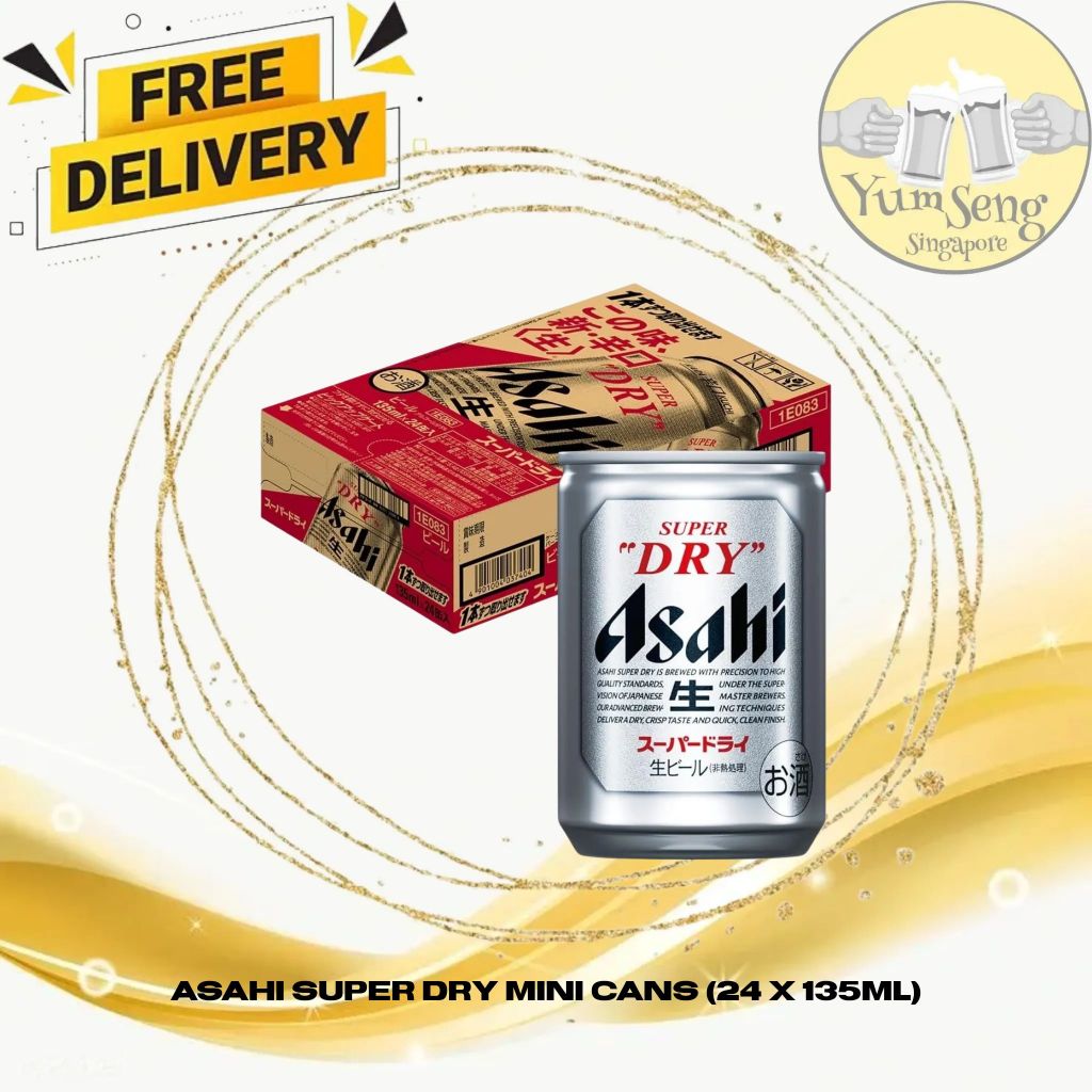 Asahi Super Dry Mini - 135ml x 24 cans (BBD: 09/2024) | Shopee Singapore