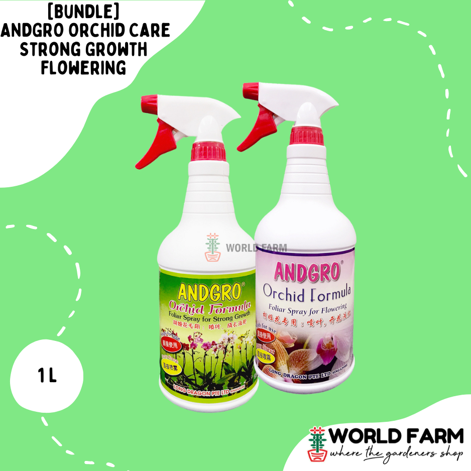 [Bundle] ANDGRO Orchid Care Foliar Spray (Strong Growth + Flowering ...