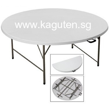 Round Folding Table 5ft / 6ft Round table with Foldable Leg and Top ...