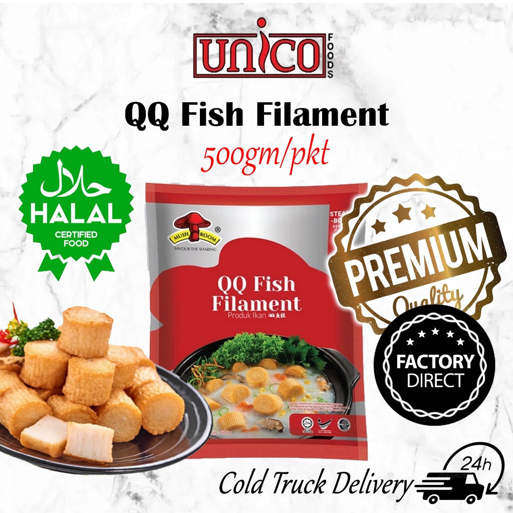 [UNICOFOODS] QQ Fish Filament (500gm/pkt) | Shopee Singapore
