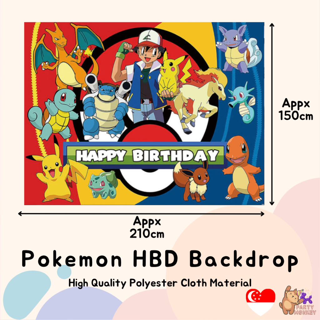 [SG Seller] Pokemon Balloon Party Decoration Set Up Balloons Garland ...