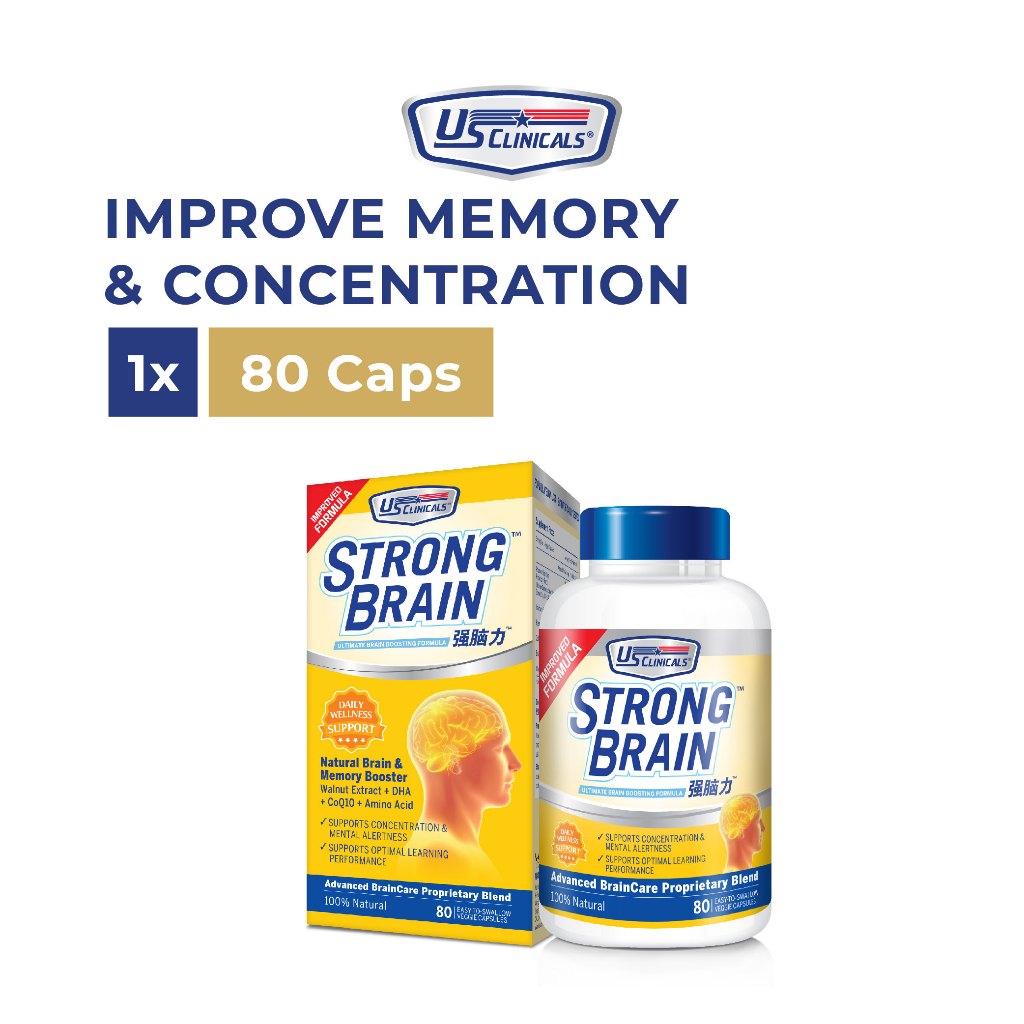 US Clinicals StrongBrain 80s | To Boost Brain Power And Memory ...