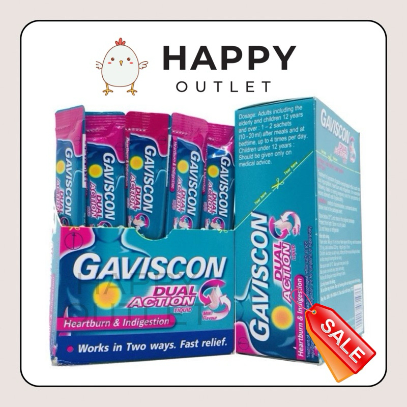 [Single Sachets] Gaviscon Dual Action Heartburn & Indigestion Relief ...