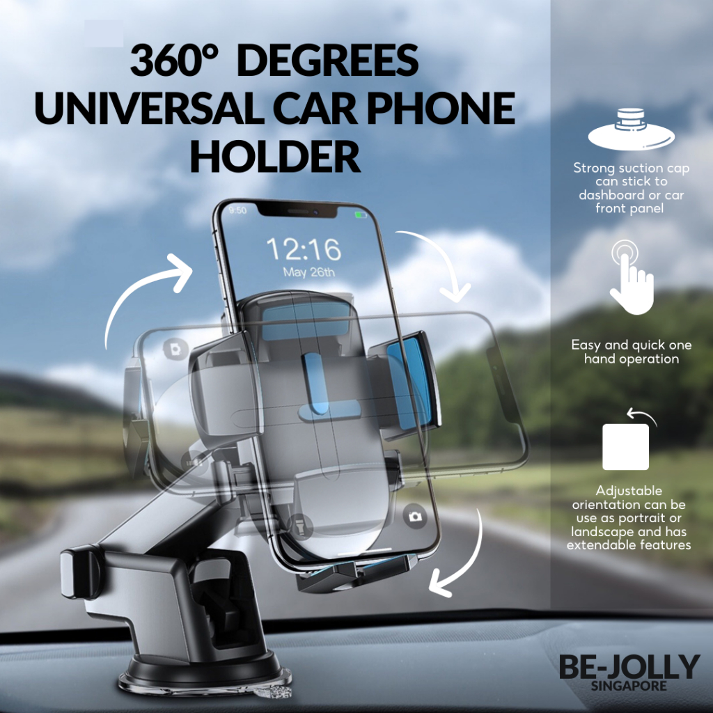 Joyroom Car Phone Holder 360° for Dashboard Windscreen Windshield ...
