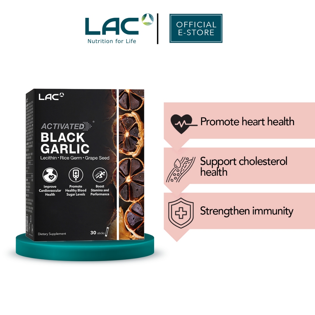 [LAC ACTIVATED] Black Garlic - 10x More Natural S-allyl Cysteine (30 ...