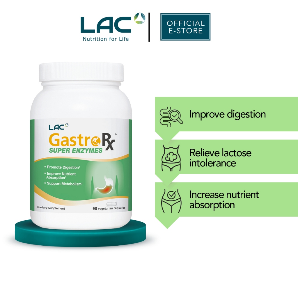 [LAC GASTRORX] Digest - Super Enzymes (90 vegicaps) | Shopee Singapore