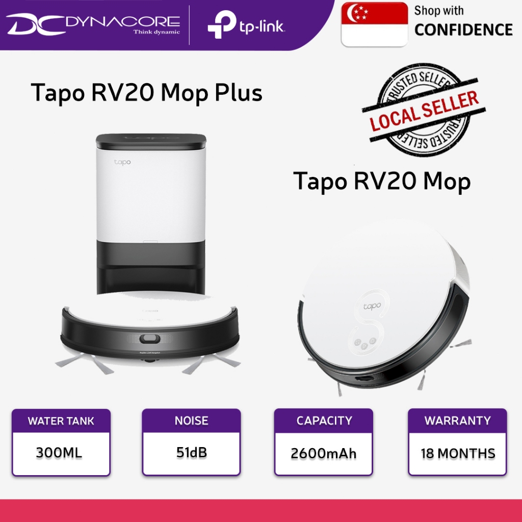 TP-Link Tapo RV20 Mop Plus MagSlim™ LiDAR Navigation Robot Vacuum ...
