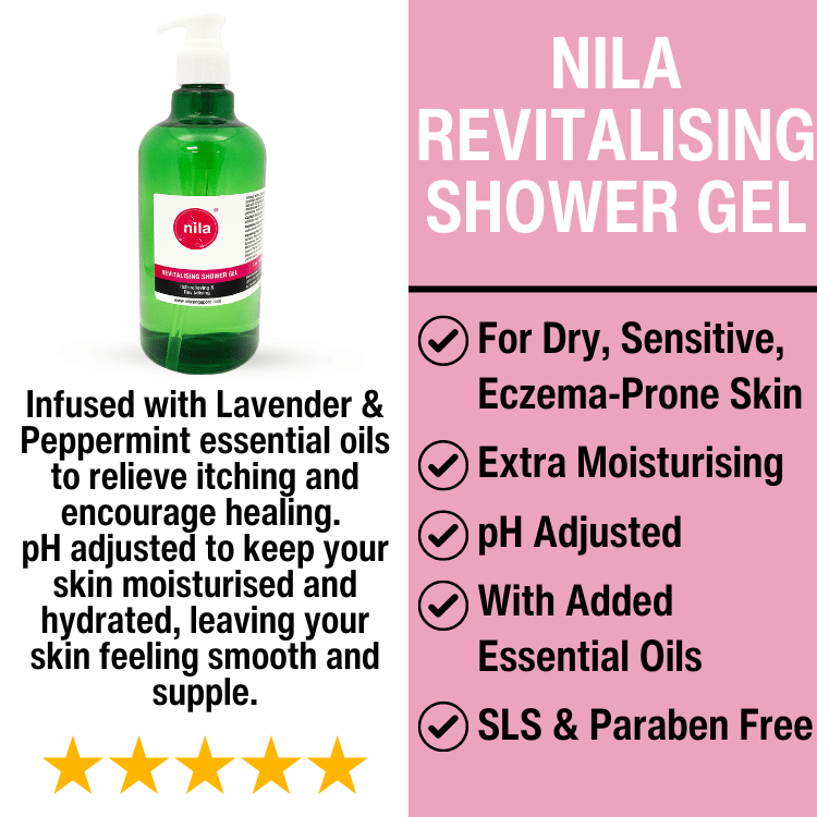 NILA Revitalising Shower Gel 500ml | For Eczema, Hives, Rashes ...