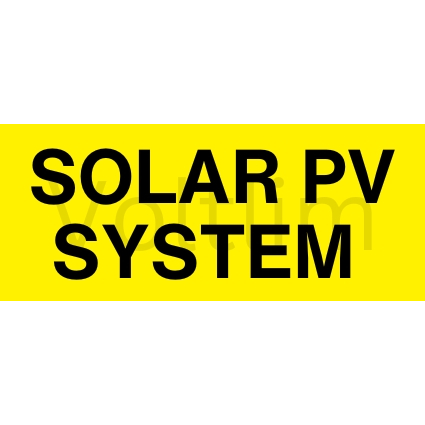 Solar PV System Label Sticker 36mm x 15mm Voltlim SKU 1123 | Shopee ...