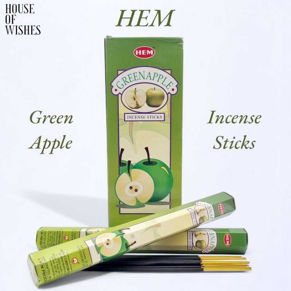 HEM - Green Apple Incense Sticks (20 Sticks Per Box) | Shopee Singapore