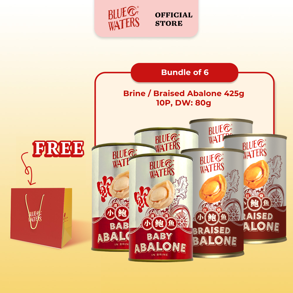 [Bundle of 6] Blue Waters Baby Abalone in Brine or Braised Sauce 425g (10P, DW: 80g) | Shopee ...