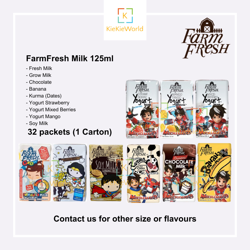 [⭐Self-Collect⭐] Farm Fresh Milk & Yogurt Mini Pack 125ml x 32packs ...