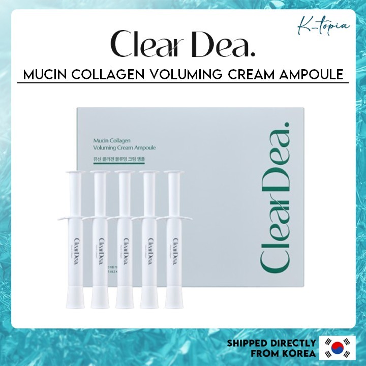 [ClearDea] Mucin Collagen Voluming Cream Ampoule 4ml x 5ea | Shopee ...