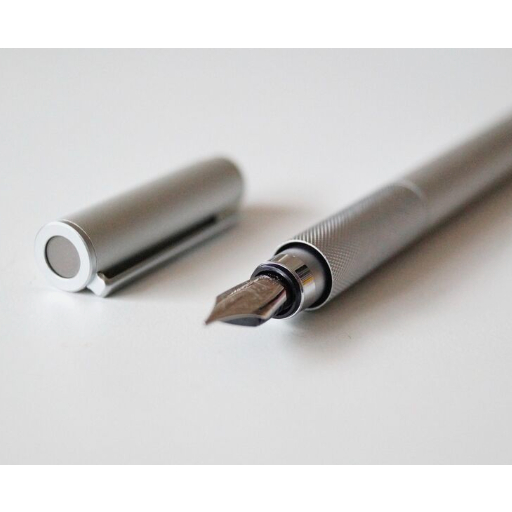 MUJI Aluminum round Fountain Pen made in Japan fine nib | Shopee Singapore