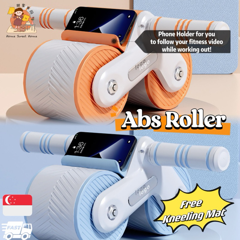 [SG] Abs Roller ⚡️ Fitness Exercise Home Excercise Gym Workout Abdominal | Shopee Singapore