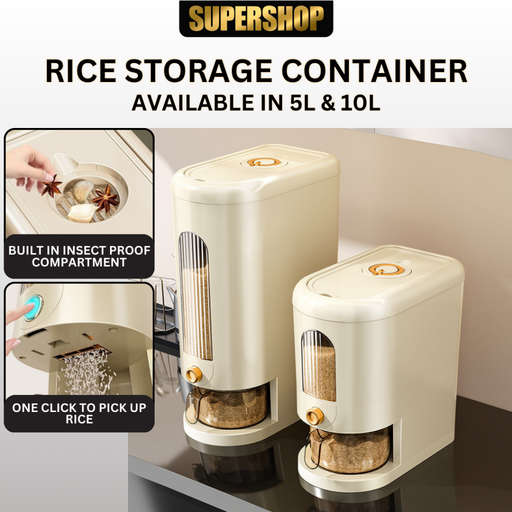 【SG STOCK】Rice Storage Container Storage Box Container Rice Container ...