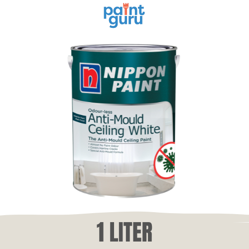 Nippon Paint Odour-less Anti-Mould Ceiling Paint White 1L | Shopee ...