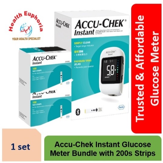 Accu Chek Instant Glucose Meter Set (Bundled with 50s Test Strips ...
