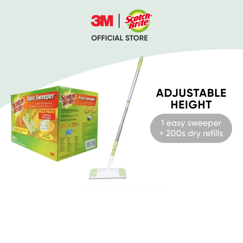 3M™ Scotch-Brite™ Easy Sweeper Plus Paper Wiper Mop, Refill available ...