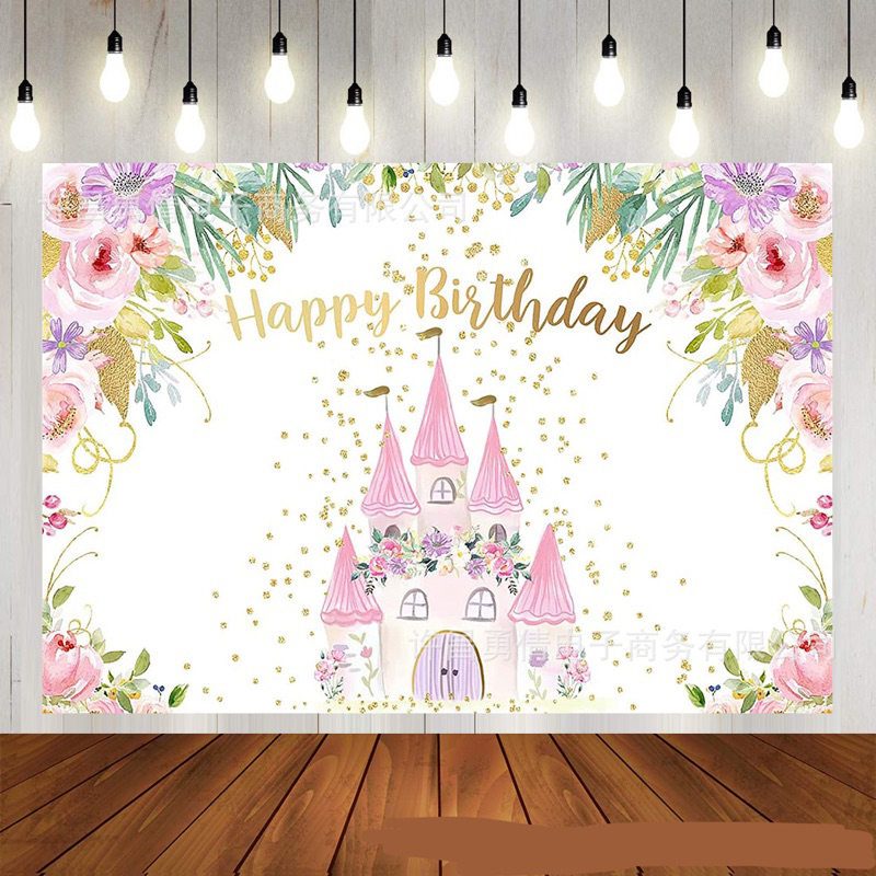 [SG Seller] 150x100cm Princess Castle Magical Theme Birthday Backdrop ...