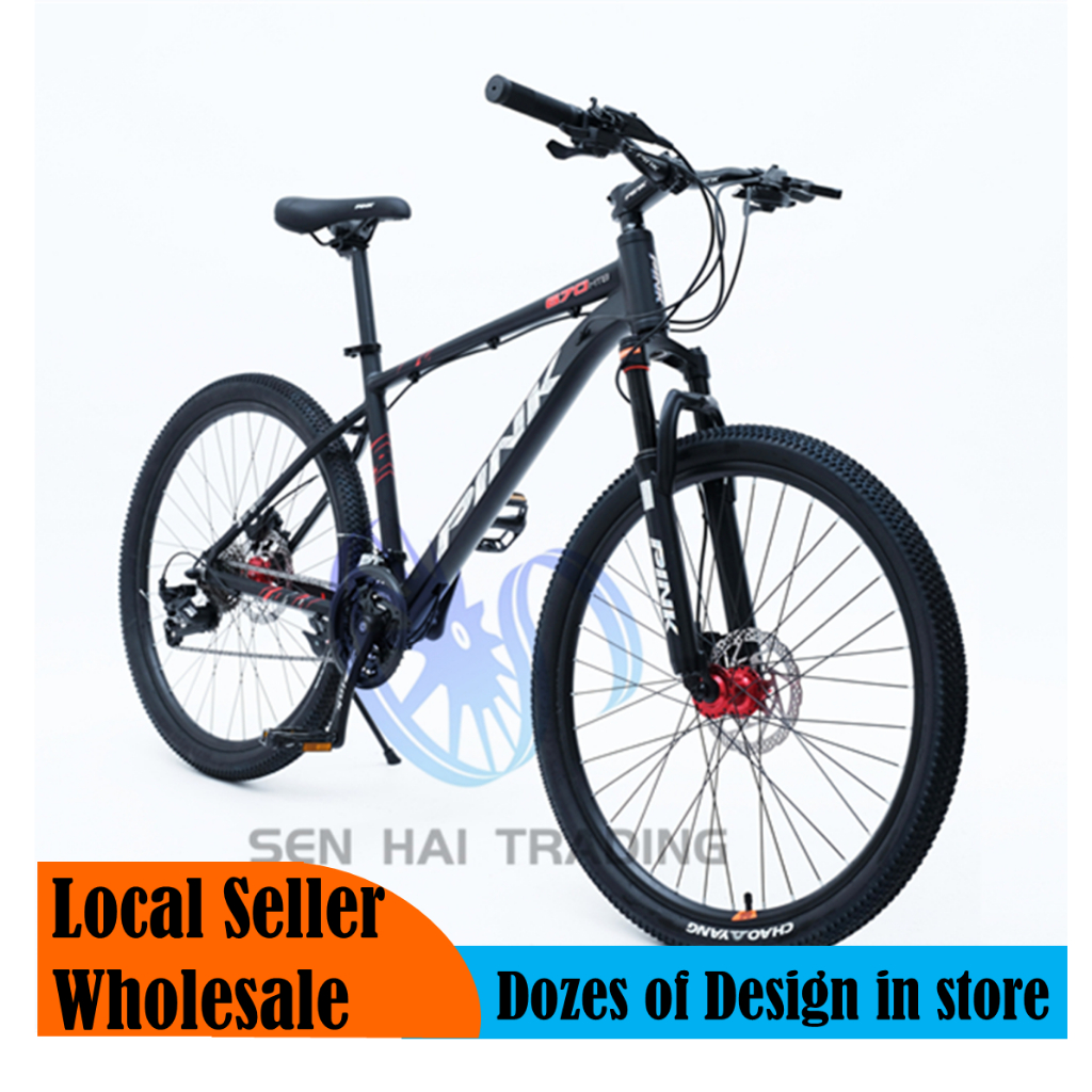 [SG Seller] 26 Inches Pink Aluminum Alloy Mountain Bike with 27 Gears ...