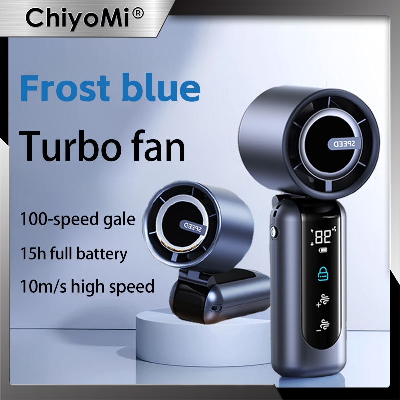 Chiyomi Portable Handheld Fan Strong Wind 100 Wind Speed Digital ...