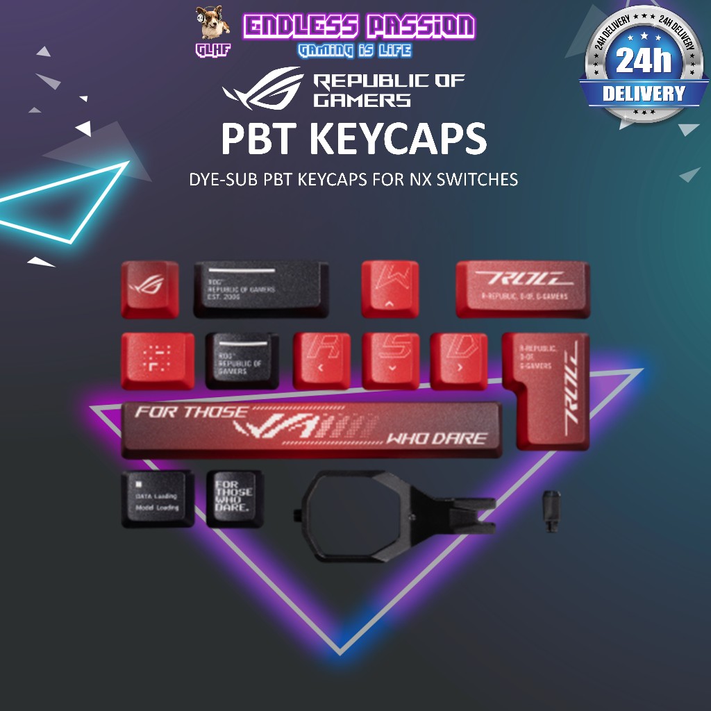 Asus ROG Dye-Sub PBT Keycaps For ROG NX Switches | Shopee Singapore