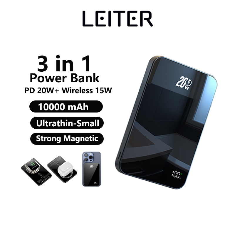 Leiter 3 CCC Powerbank 3 in 1 Fast Charging 20W Magnetic Power Bank for ...
