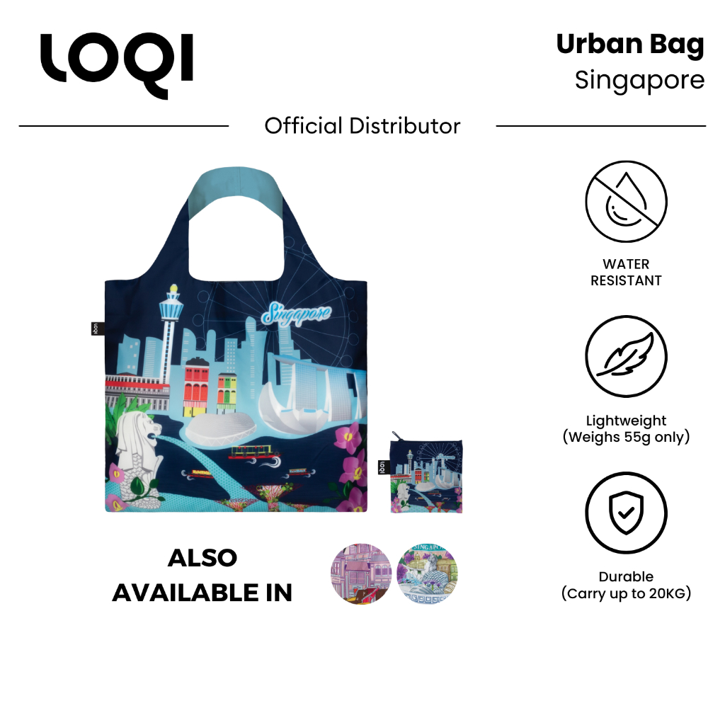 LOQI Urban Foldable Recycle Reusable Bag - Singapore | Shopee Singapore