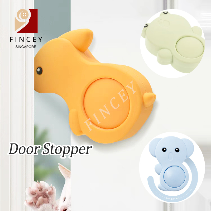 【SG】Cute Door Stopper Rotating Door Stoppers Baby Safety Finger Pinch ...