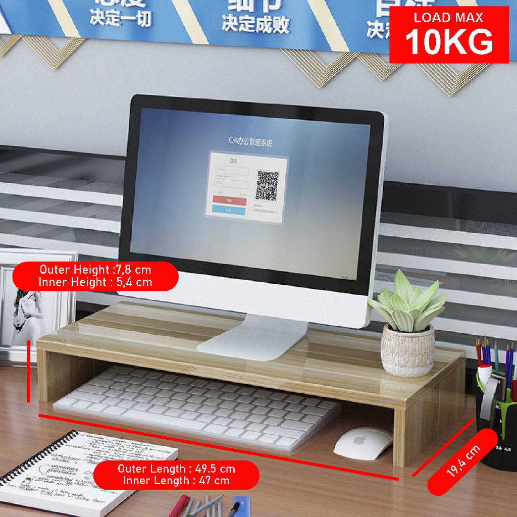 🇸🇬Lucky Home🔥Monitor Stand Monitor Riser/Wooden Ergonomic Laptop Stand ...
