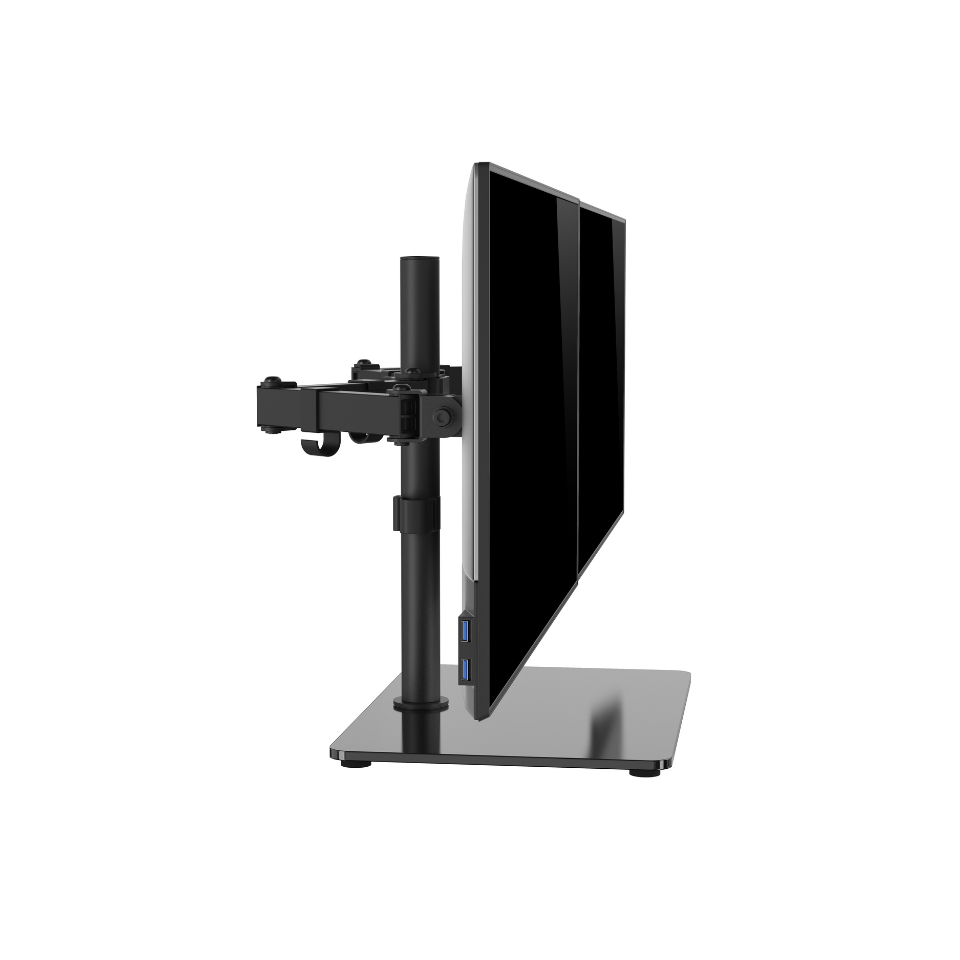 the Aryl™ Premium Dual-Monitor Steel Articulating Monitor Stand ...