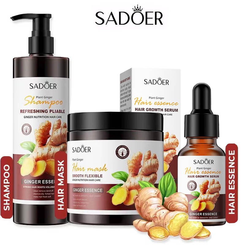 SADOER Hair Growth Shampoo Ginger Anti-Hair Loss Hair Shampoo Hair Tonic For Hair Care Shampoo ...